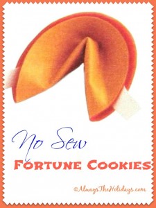 No Sew Fortune Cookies for National Fortune Cookie Day