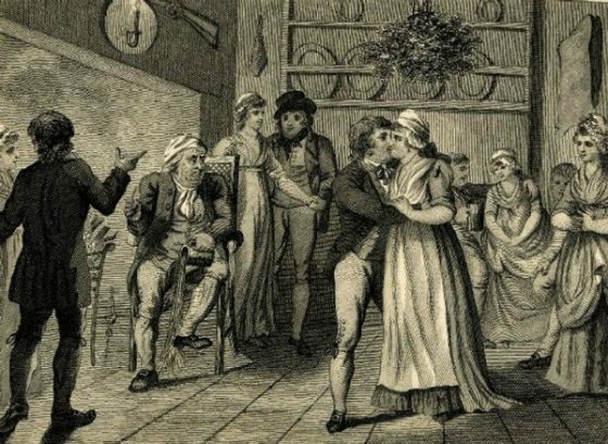 The History of Mistletoe - The Kissing Plant - Kissing Balls, Sprigs & Love