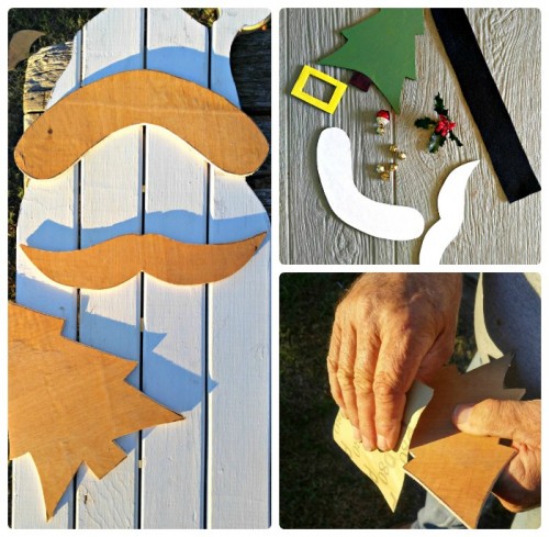 Santa Claus Wall Hanging - DIY Reclaimed Wood Santa Decoration