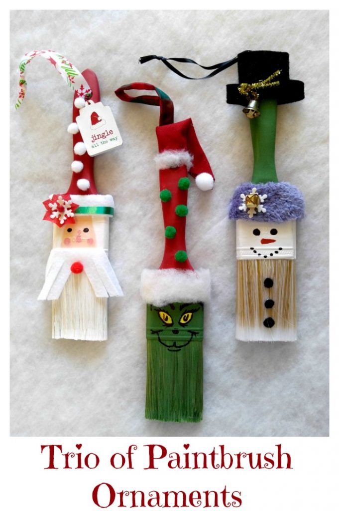 Paintbrush Christmas Ornaments