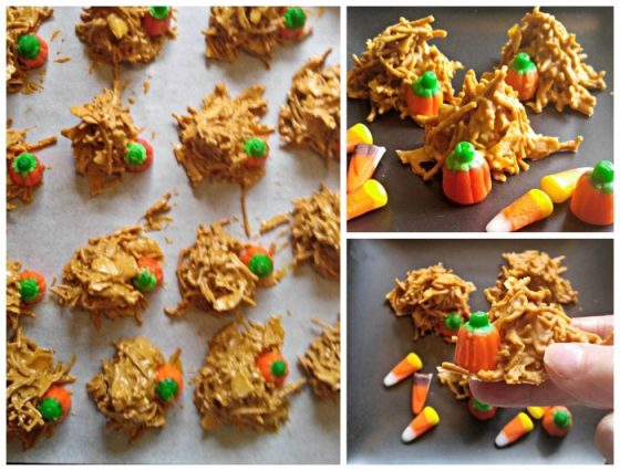 Pumpkin Haystack Cookies - Halloween Butterscotch Haystacks