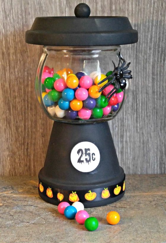 DIY Halloween Gumball Machine - Easy Craft Project for Halloween