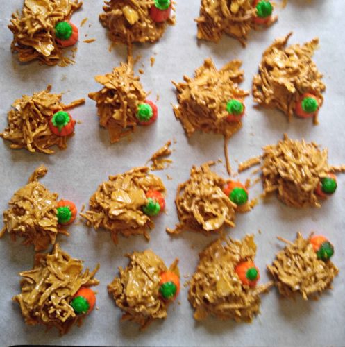 Pumpkin Haystack Cookies - Halloween Butterscotch Haystacks
