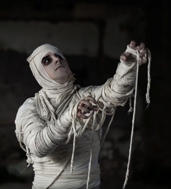 Mummy Door Decoration - Spooky DIY Halloween Door Decorations