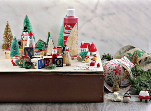 Alphabet Block Christmas Tree - How to Make a Wood Block Xmas Tree