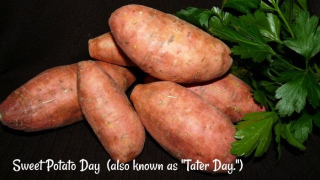 Sweet Potato Day (Also known as National Tater Day)