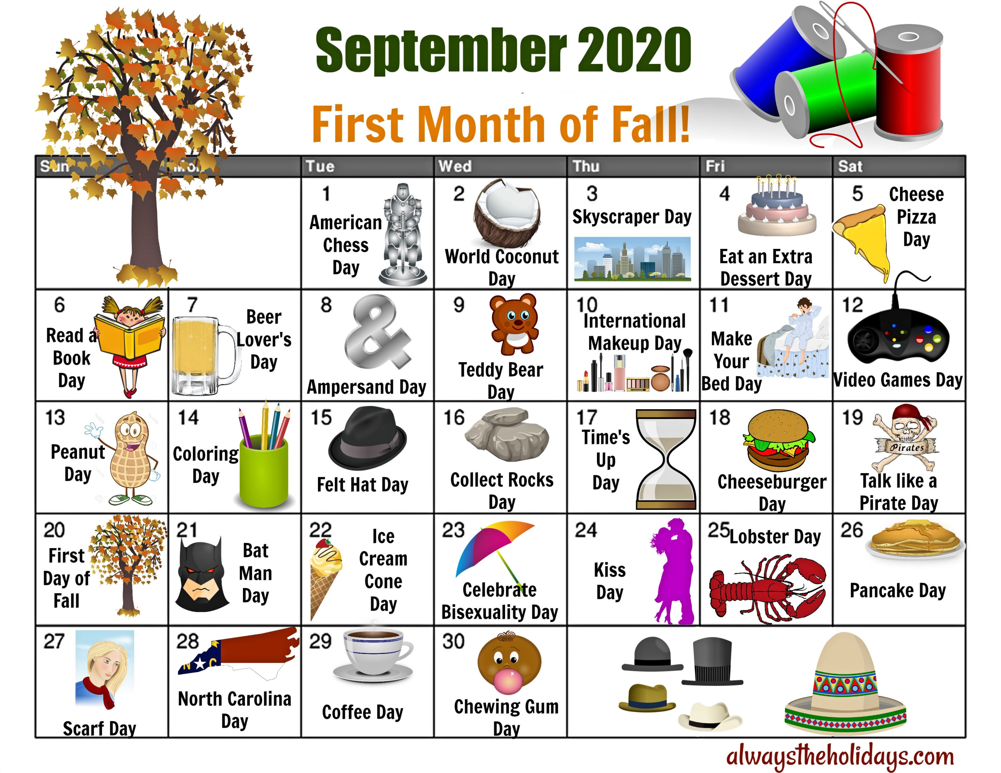 September National Day Calendar Free Printable Calendars September National Day Calendar Free Printable Calendars