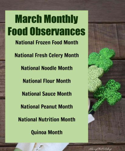 Food Holidays in March - Peanuts, Popcorn, Snacking & More!