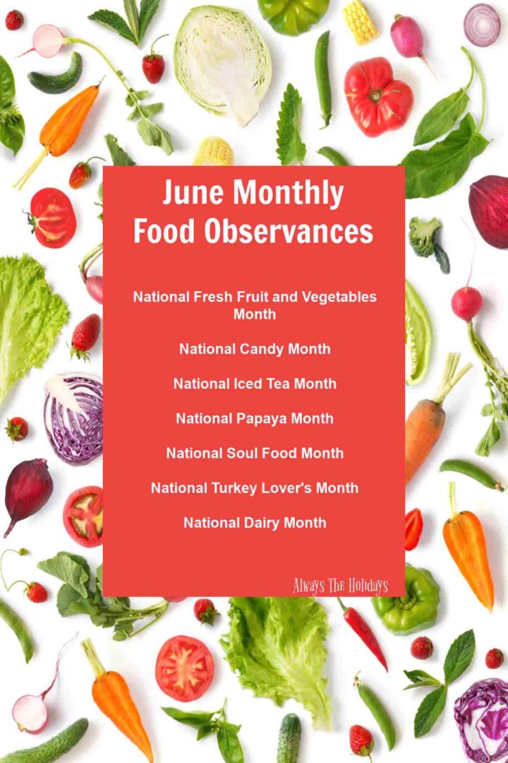 Food Holidays in June - Get the list of June Food Days to Celebrate