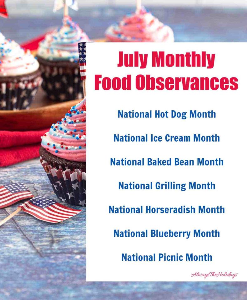 Food Holidays in July - Get the Full List of Food & Drink Days