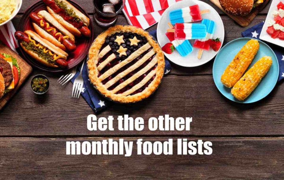 Food Holidays in July - Get the Full List of Food & Drink Days