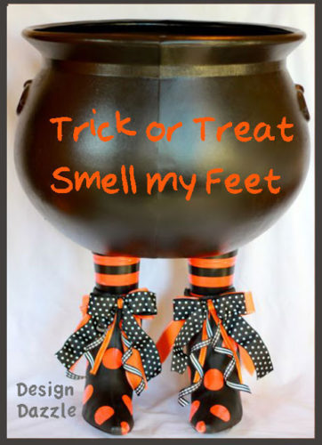 Witch Legs Decor DIY - Halloween Decorations with Witches Feet