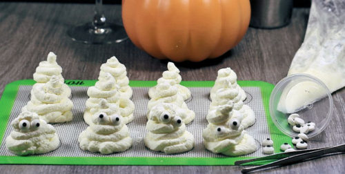 Ghostbuster Cocktail for Halloween with Spooky Whipped Cream Ghosts