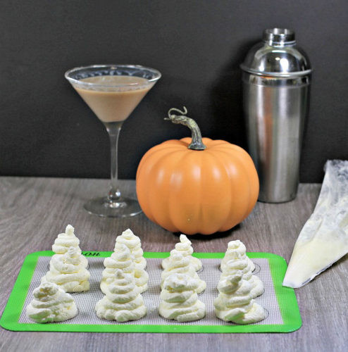 Ghostbuster Cocktail for Halloween with Spooky Whipped Cream Ghosts
