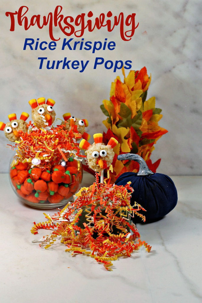 Rice Krispie Turkeys - Thanksgiving Turkey Pops - Treats for Kids