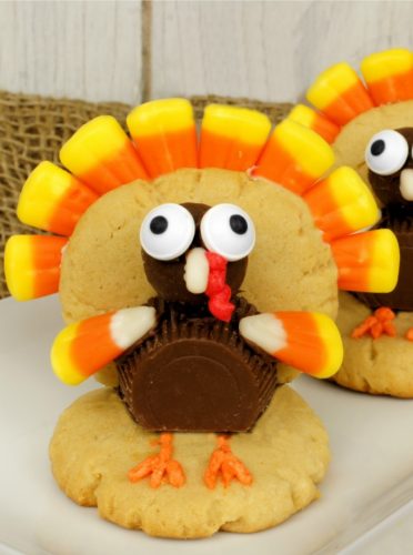 Cookie Turkeys for Thanksgiving - Cute Candy Corn Turkey Cookies