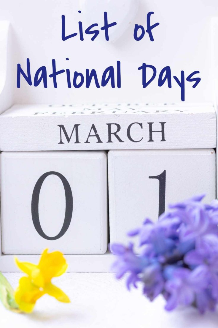 March National Days - Get a List of the National Days in March