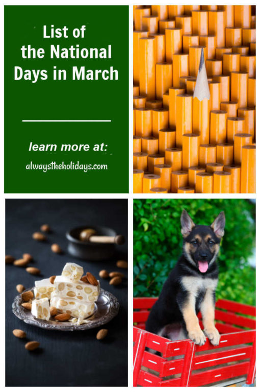 March Word Search Printable - National Days Word Find Puzzles