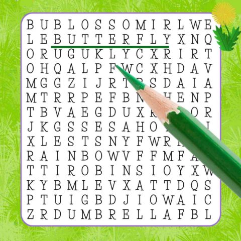 April Word Search Printable - National Days Word Find Puzzle