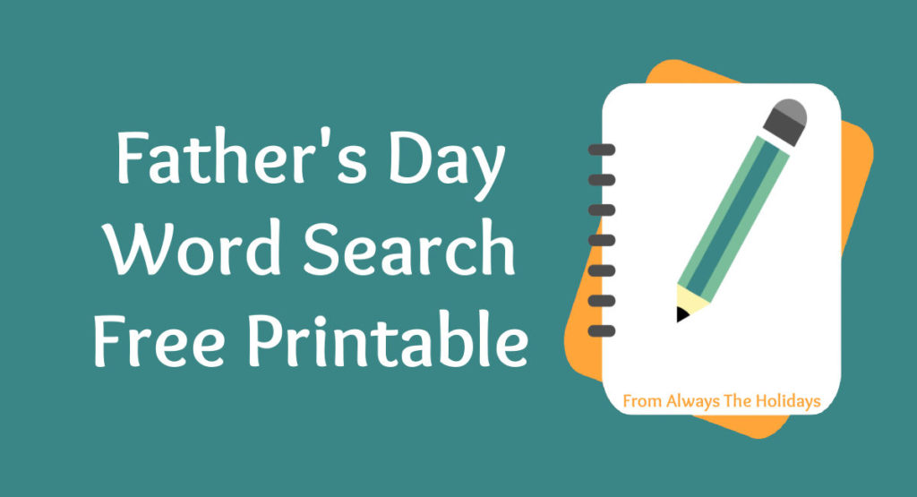 Father's Day Word Search Printable - Free Word Find Printable