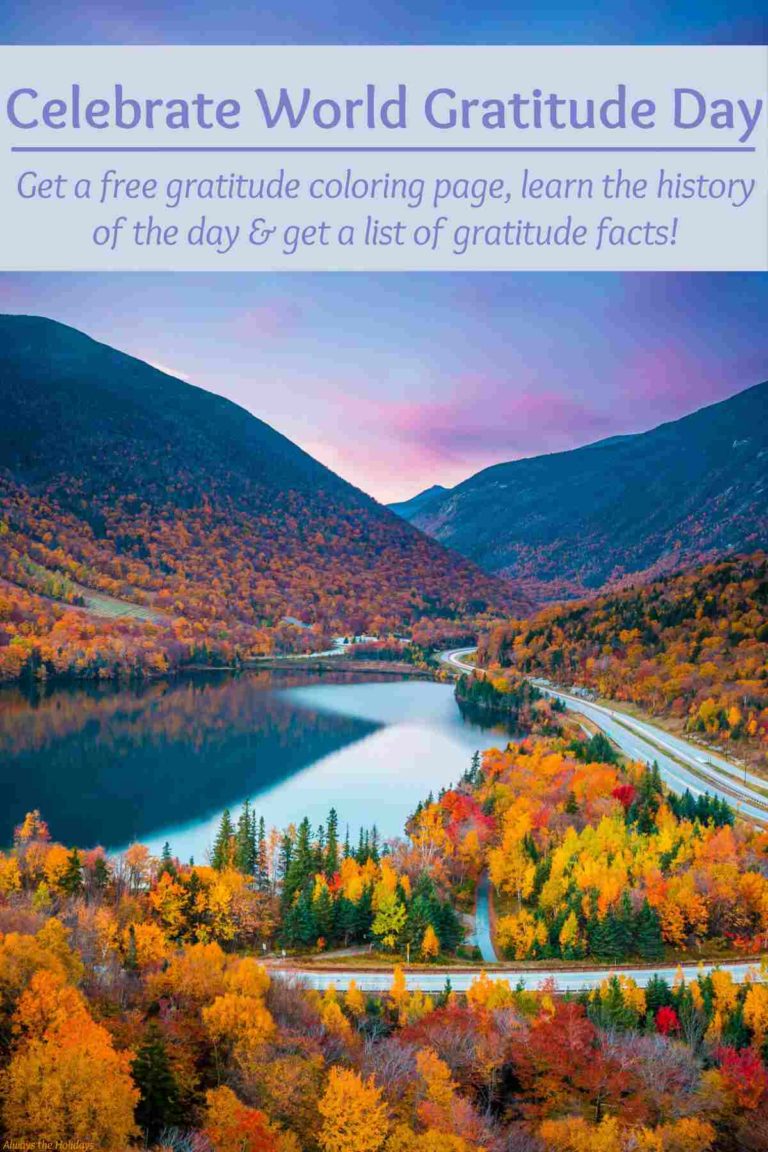 World Gratitude Day (Sept 21) History & Gratitude Coloring Page