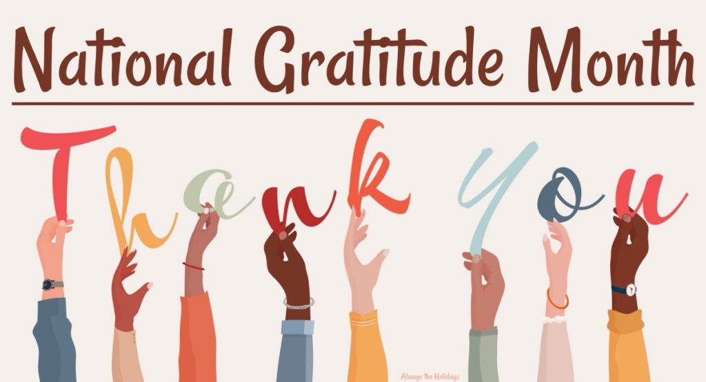 National Gratitude Month - Ways to Show Gratitude This November