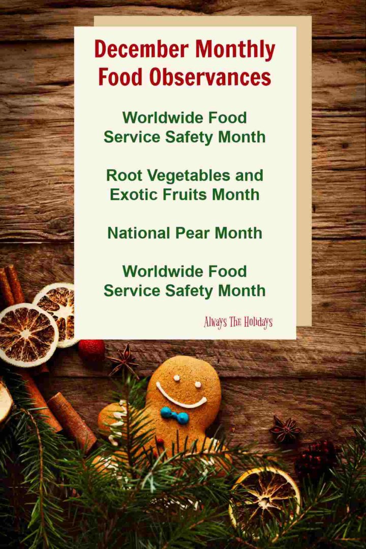December Food Holidays - List of December Food Days to Honor