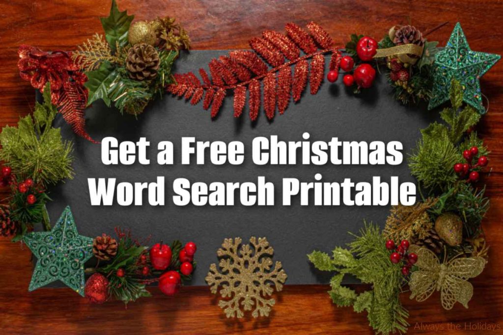 Free Christmas Word Search Printable - With Answer Key Included