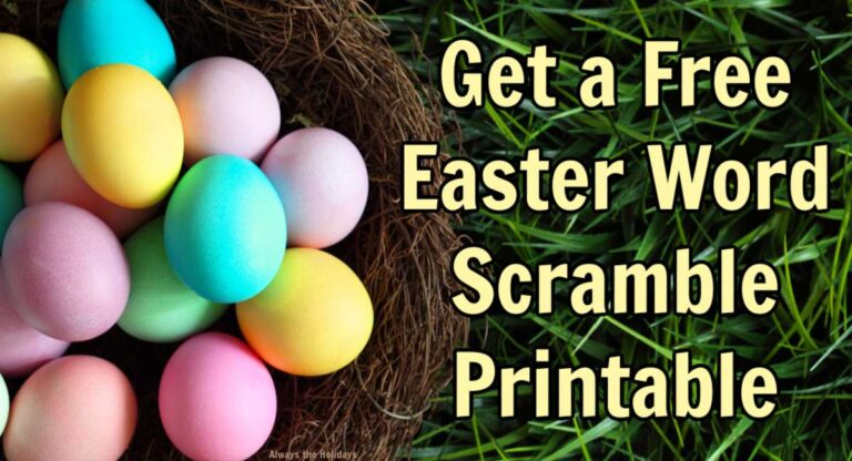 Free Easter Word Scramble Printable - With Answer Key Included