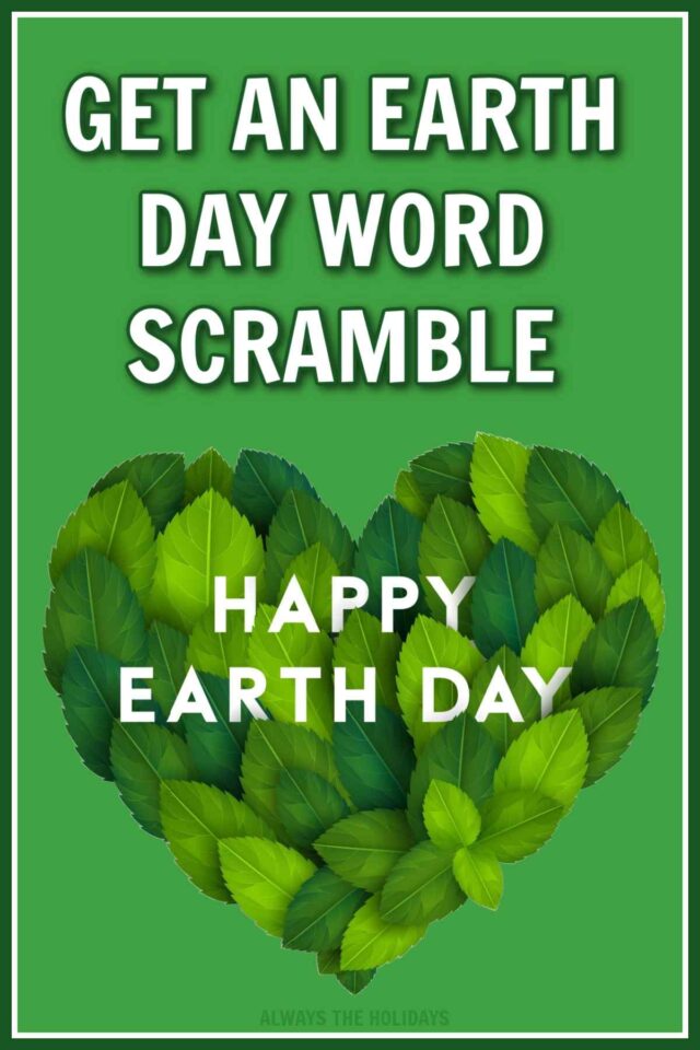 Earth Day Word Scramble with Answers - Free Earth Day Printable