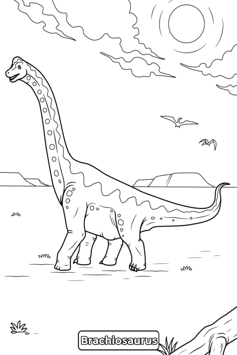 15 Dinosaurs Coloring Pages - T Rex, Stegosaurus, Raptor