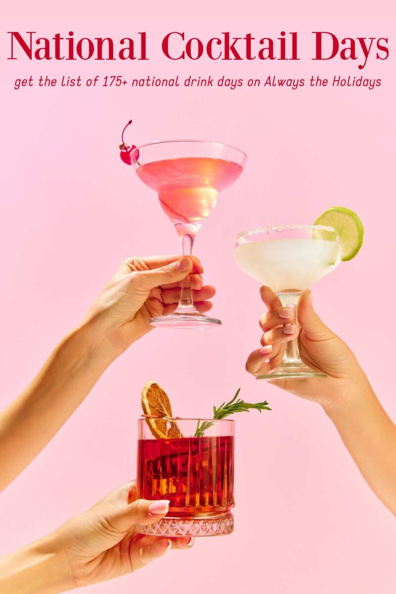 National Cocktail Days - List of 175+ Drinking Holidays in the Year