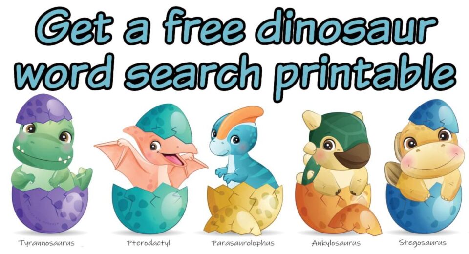 Free Dinosaur Word Search Printable - With Answer Key Included