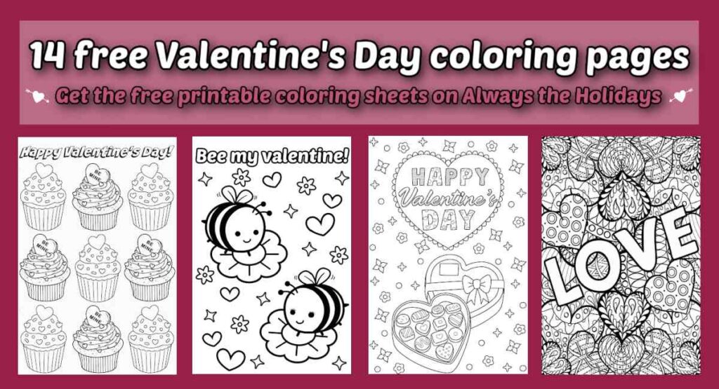 14 Valentine's Day Coloring Pages - Free Printables For All Ages