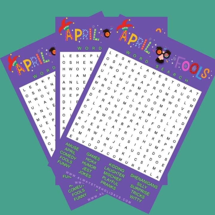 April Fools' Word Search - Prank Word Search with No Answers