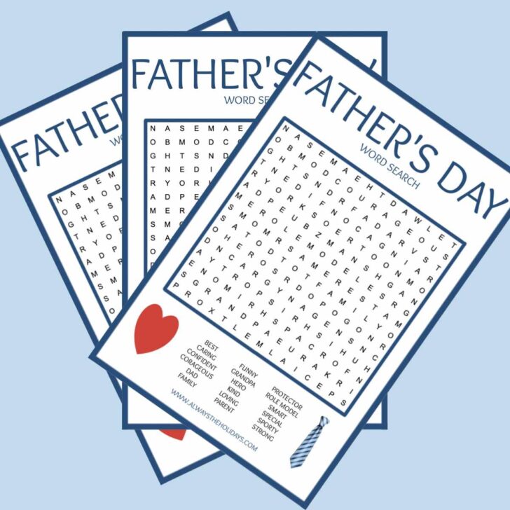 Father's Day Word Search Printable - Free Word Find Printable