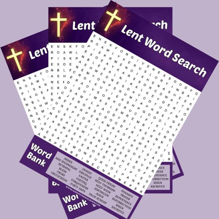 25+ Free Holiday Word Searches with Answer Keys Included