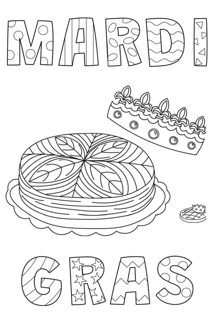 Get 10 Free Printable Mardi Gras Coloring Pages - (For All Ages)