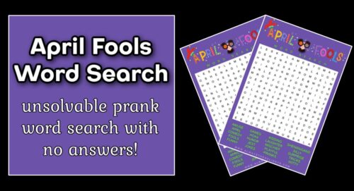 April Fools' Word Search - Prank Word Search with No Answers