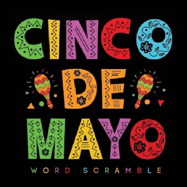 Free Cinco de Mayo Word Scramble & Answers - Medium Difficulty