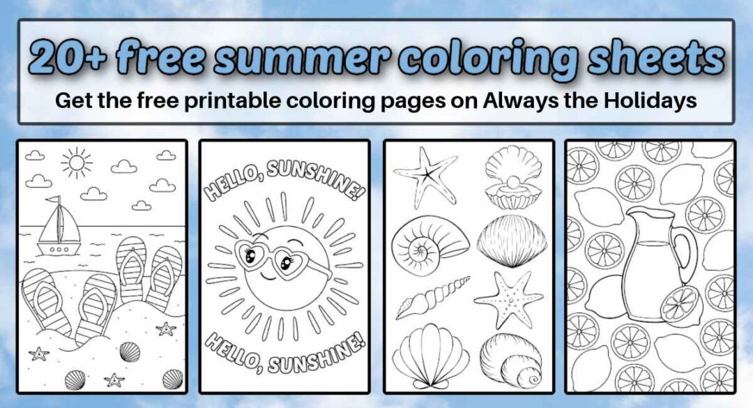 20+ Free Printable Summer Coloring Sheets - Designs for All Ages
