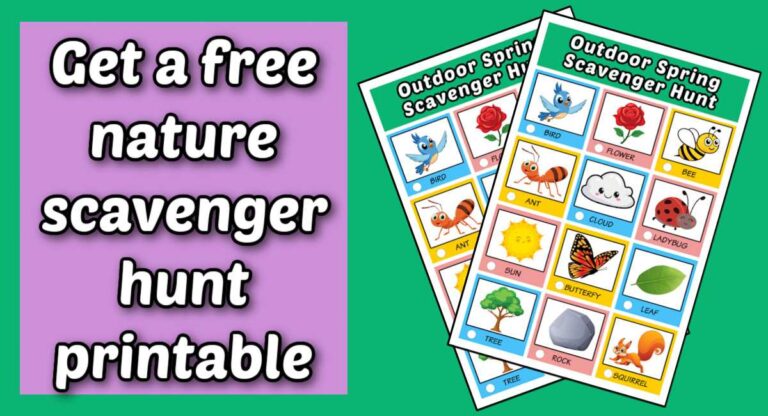 Free Printable Spring Scavenger Hunt - Outdoor Activity for Kids