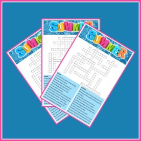 Free Summer Crossword Puzzle (2 Versions) - Answers Included