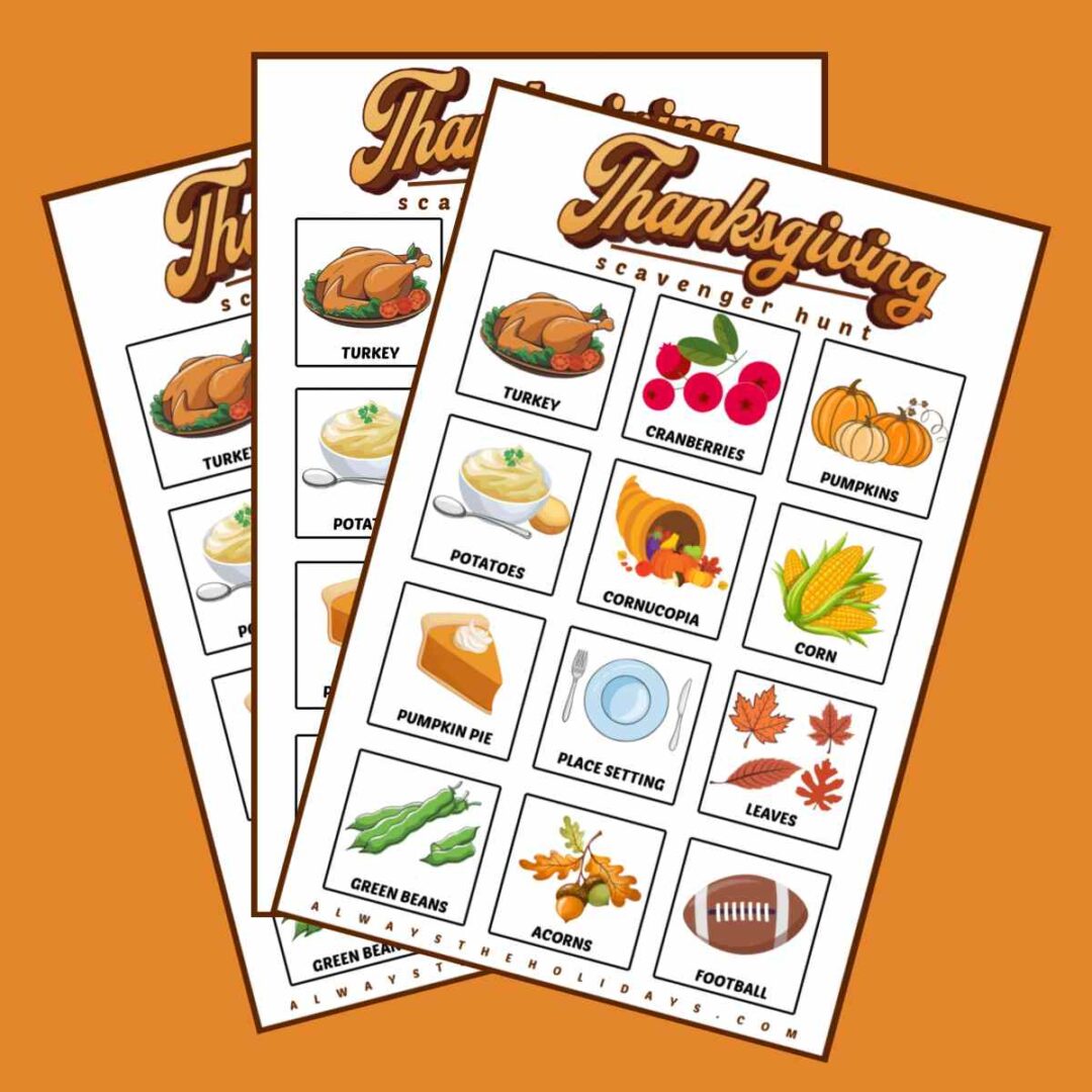 Free Printable Thanksgiving Scavenger Hunt - Fun Activity for Kids