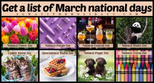 March National Days - Get a List of the National Days in March