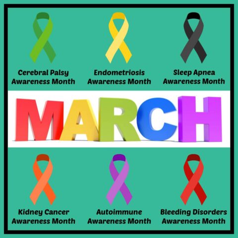 List of March Awareness Months & National March Months