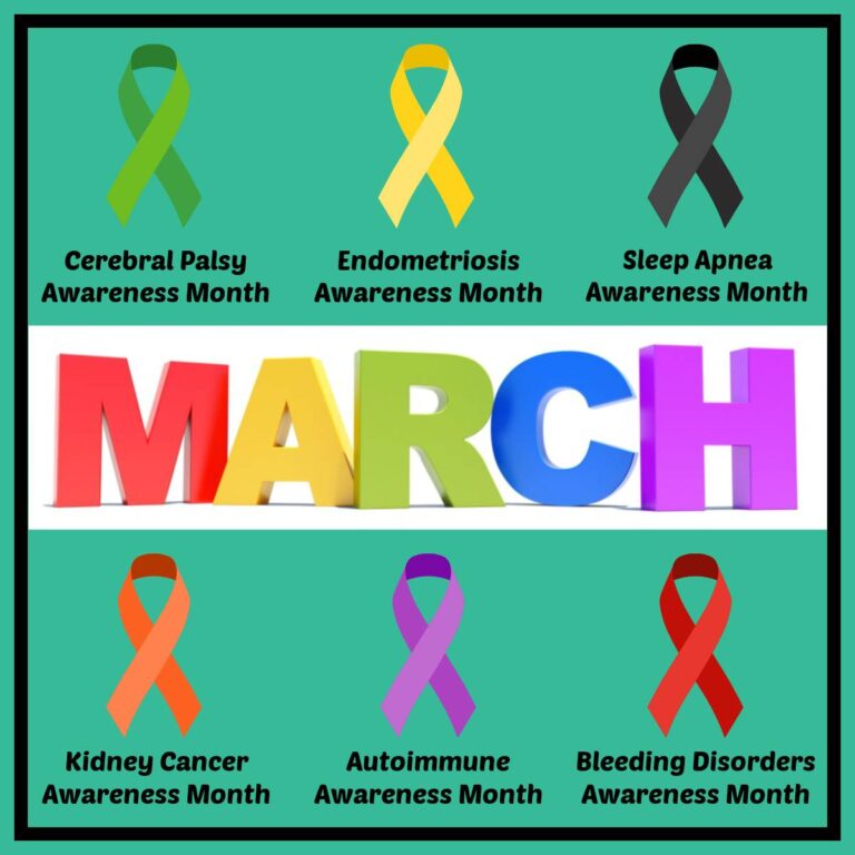 List of March Awareness Months & National March Months